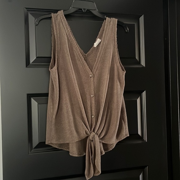 Sienna Sky | Tops | Sienna Sky Olive Green Tie Tank | Poshmark
